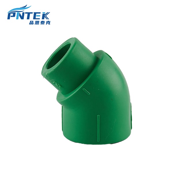 China PNTEK Green PPR 45° Nipple Elbow Bushing 20mm 25mm 32mm Socket ...
